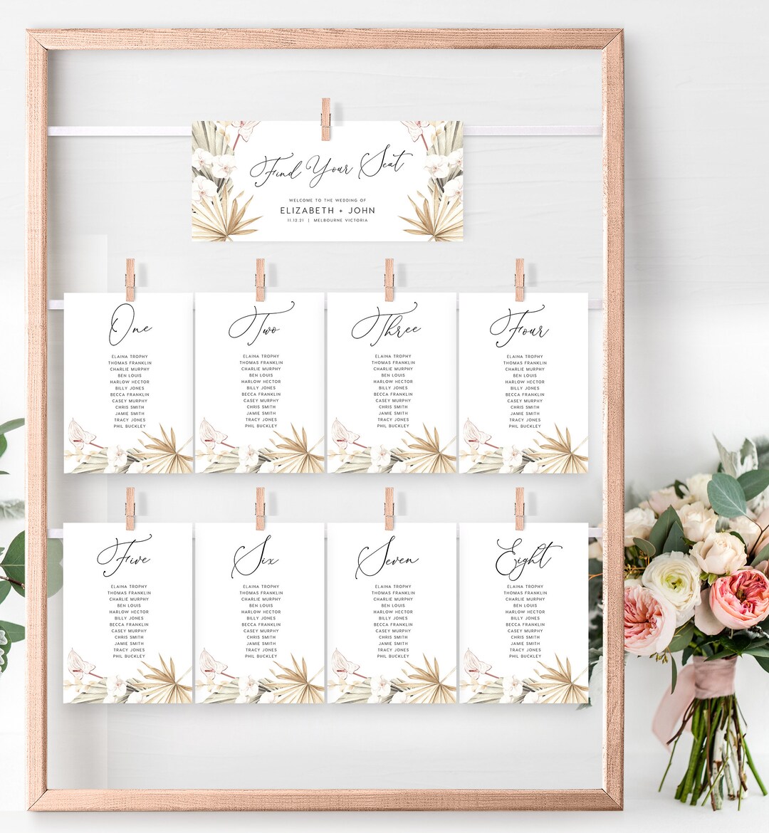 Baby Shower Seating Chart Small Cards INSTANT DOWNLOAD, Editable Pdf ...