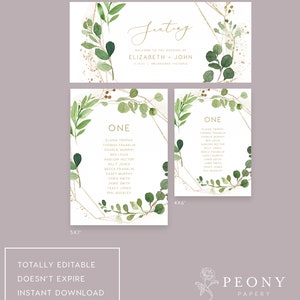Baby Shower Seating Chart Small Cards INSTANT DOWNLOAD, Editable Pdf ...