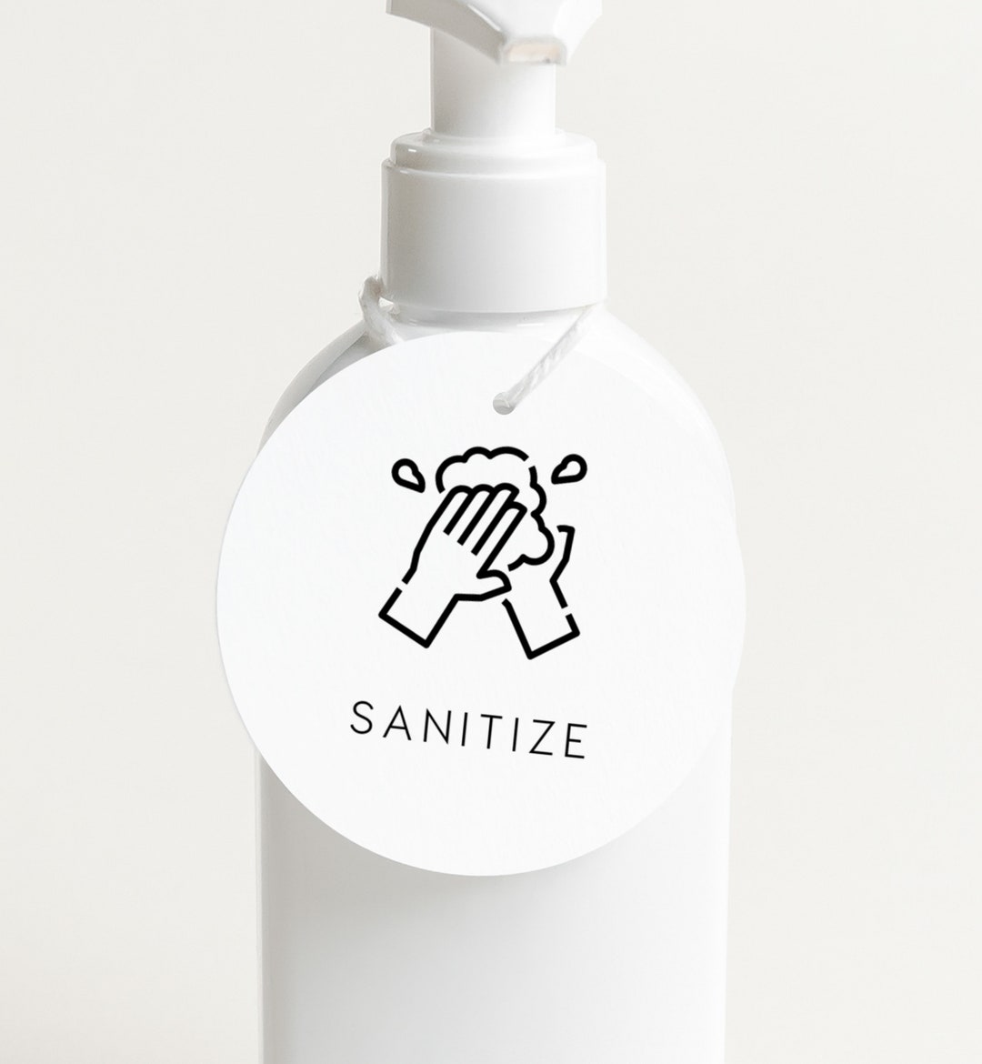 Sanitizer Tag / Label Template INSTANT DOWNLOAD COVID Sanitizing ...