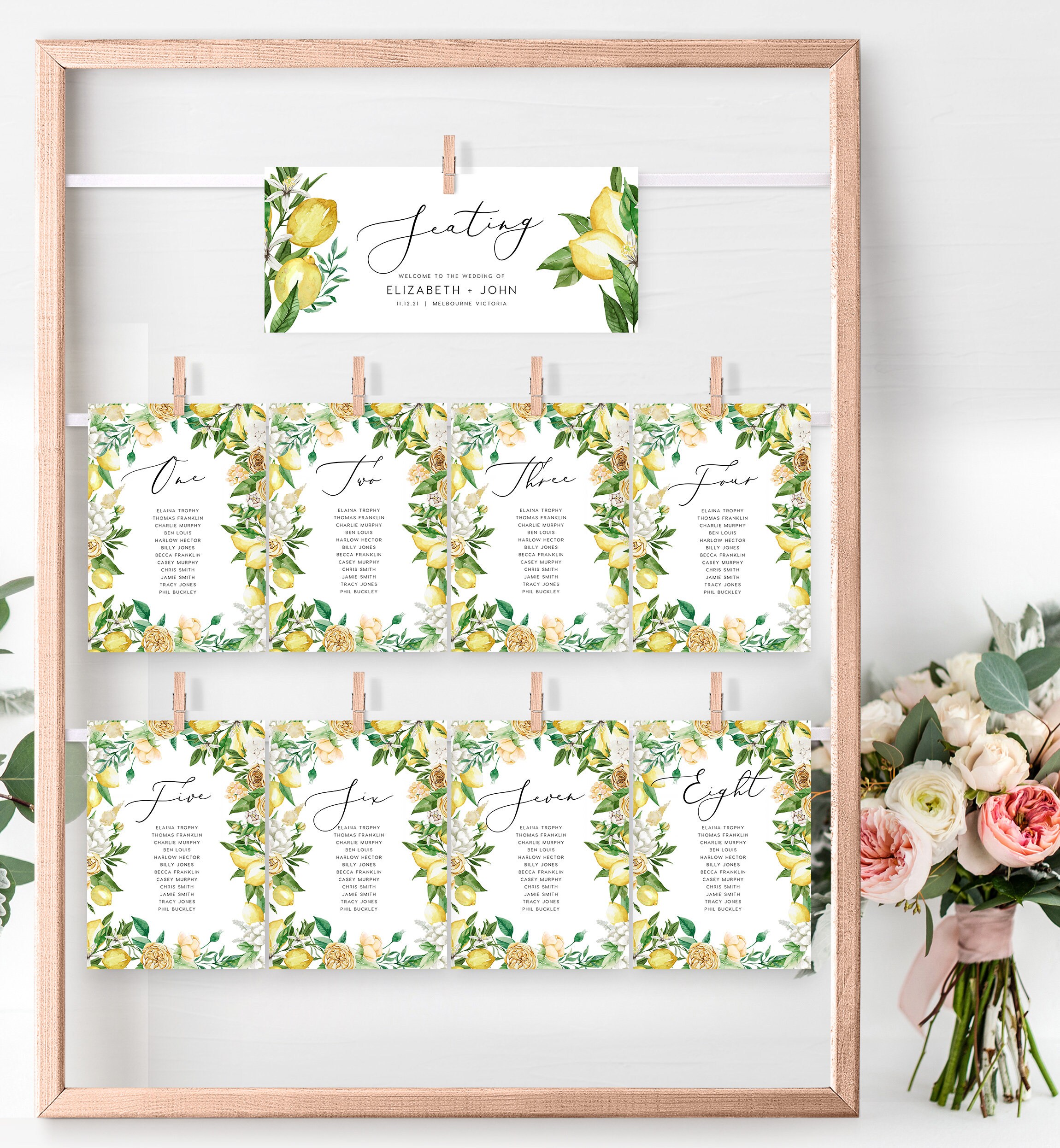 Baby Shower Seating Chart Small Cards INSTANT DOWNLOAD, Editable Pdf ...