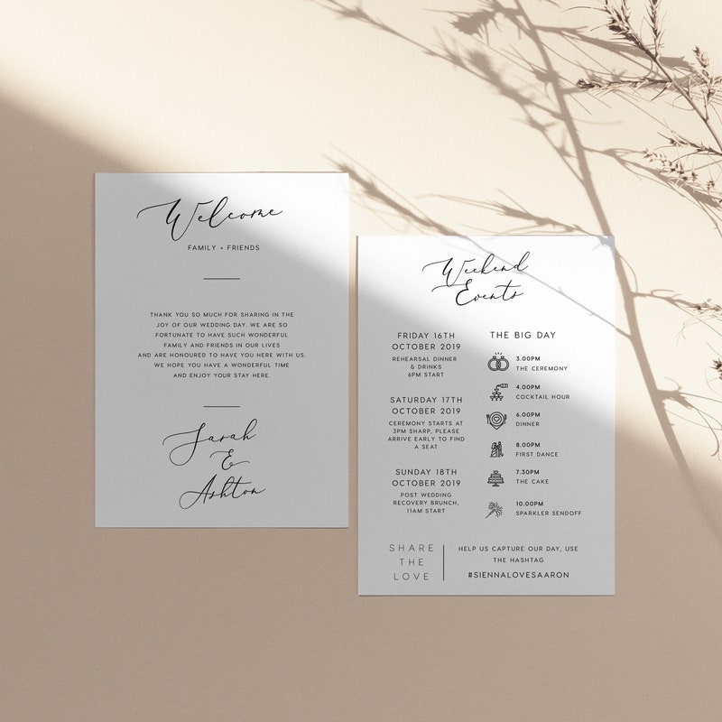 Calligraphy Schedule - Etsy