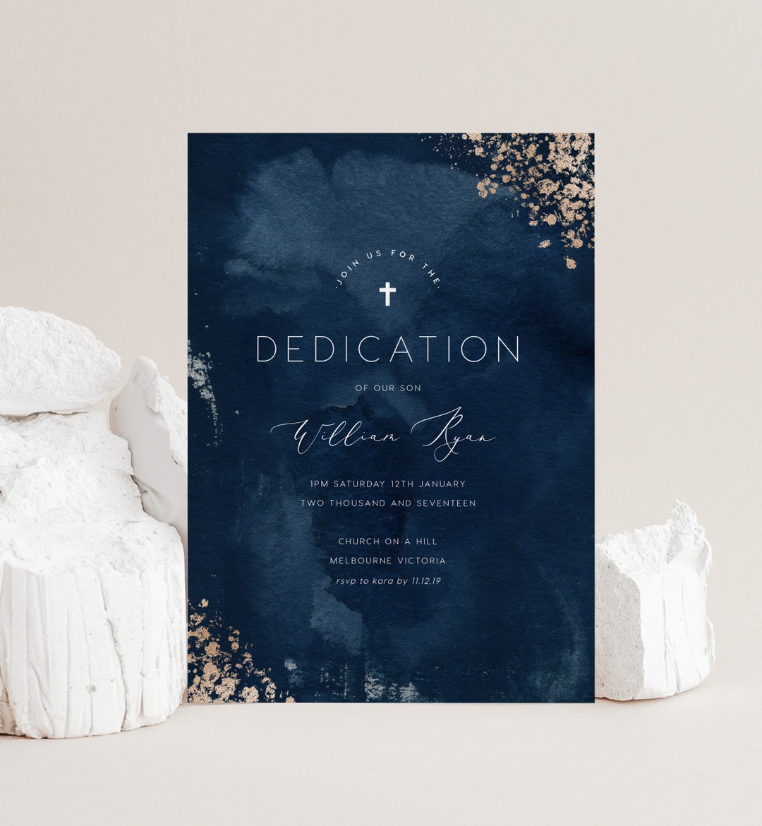 Dedication Invitation INSTANT DOWNLOAD Editable, Printable, 5x7 ...