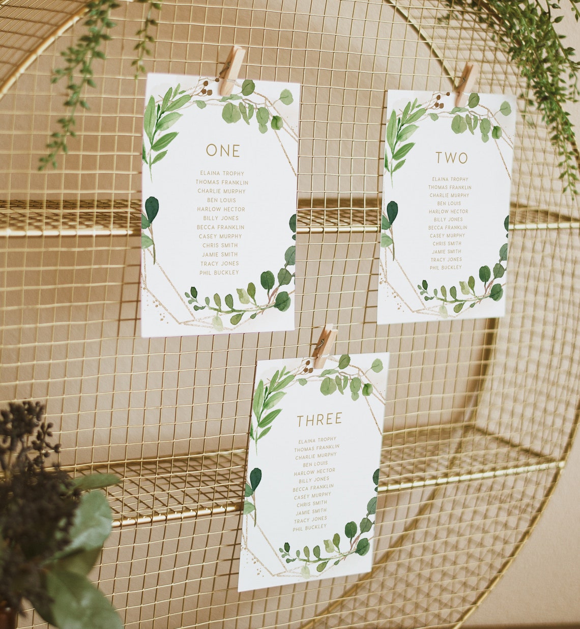 Baby Shower Seating Chart Small Cards INSTANT DOWNLOAD | Etsy