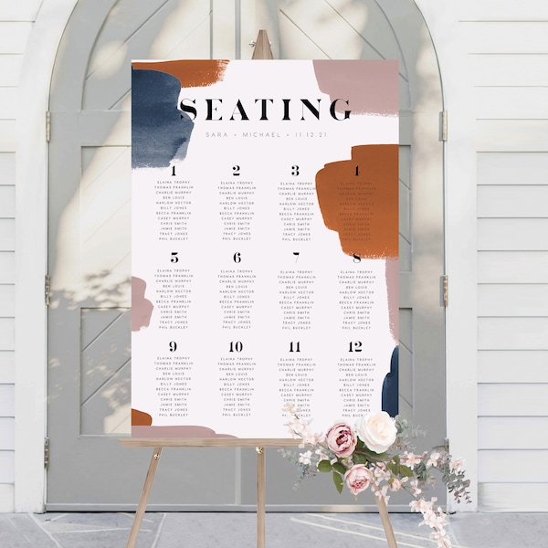 Abstract Seat Chart - Etsy