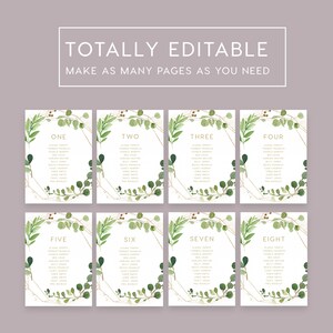 Baby Shower Seating Chart Small Cards INSTANT DOWNLOAD, Editable Pdf ...