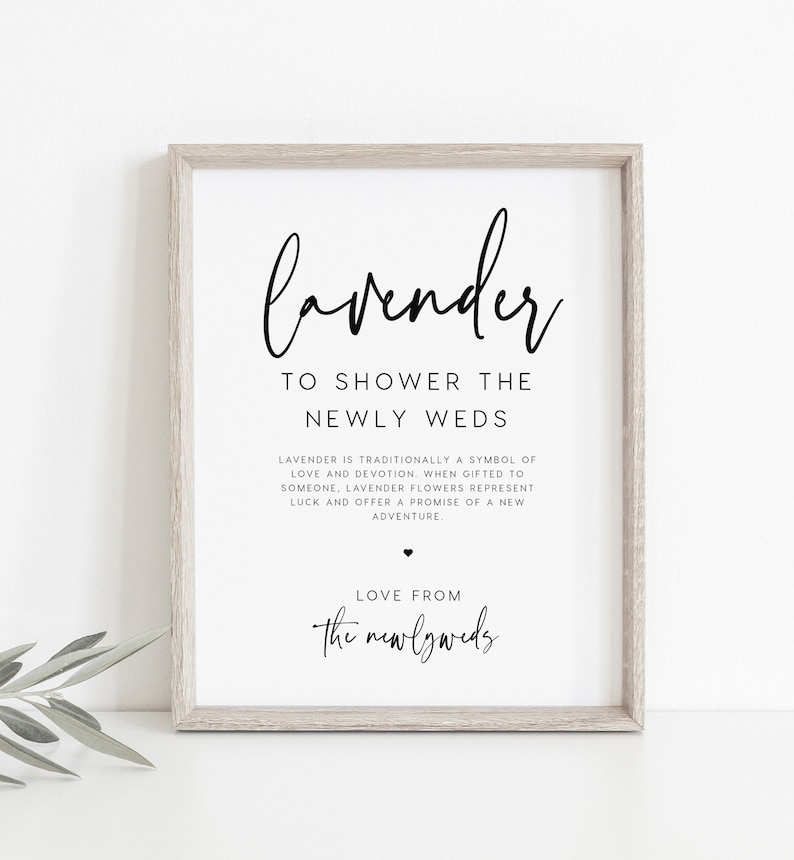 Lavender Toss Sign INSTANT DOWNLOAD Lavender Confetti Send - Etsy