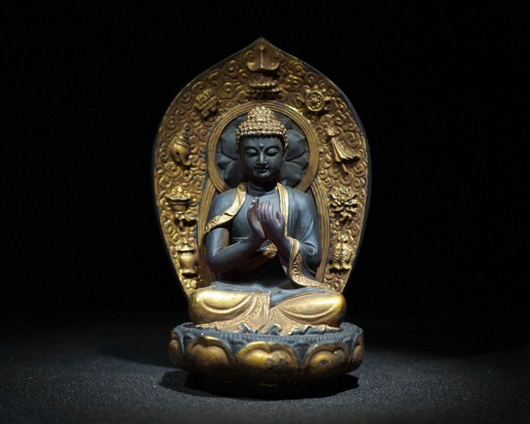 Colored Glaze Buddha Statue Hand-carved Gilded Glaze Buddha71 - Etsy