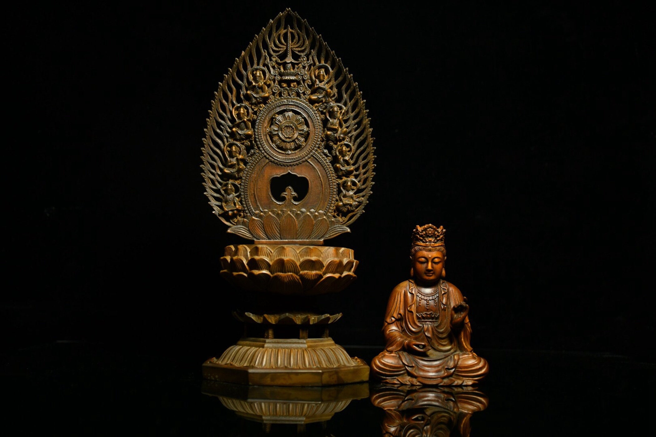 Collection of Chinese Antiques Pure Hand-carved Old Collection - Etsy