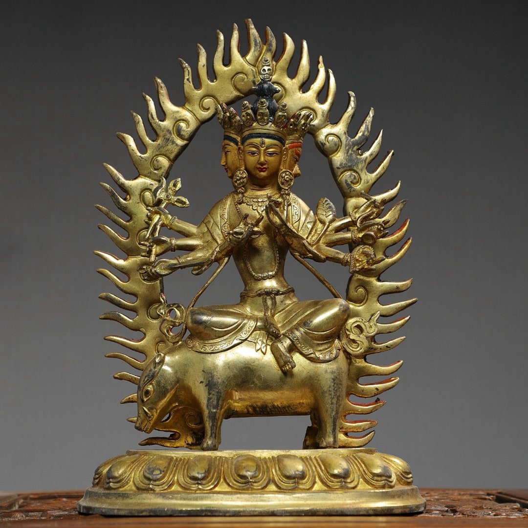 Chinese Antique Pure Copper Buddha Statue - Etsy