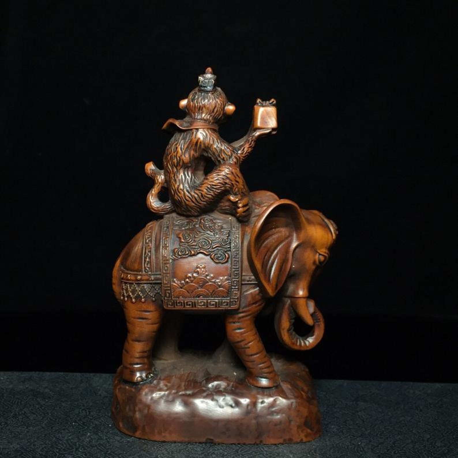 China's Ancient Natural Boxwood Elephant Statue Pure Hand - Etsy