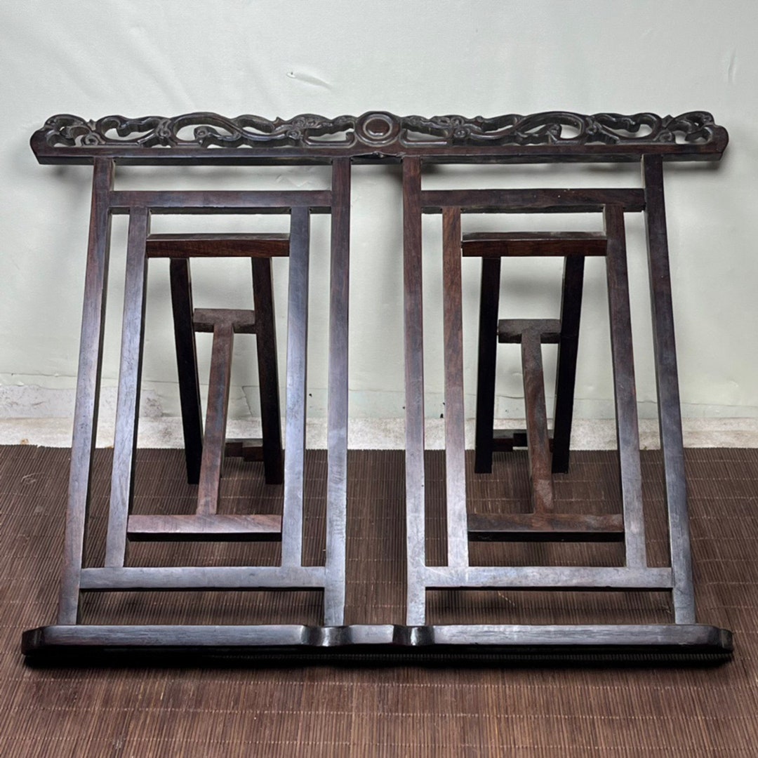 Chinese Antique Ebony Bookshelf - Etsy