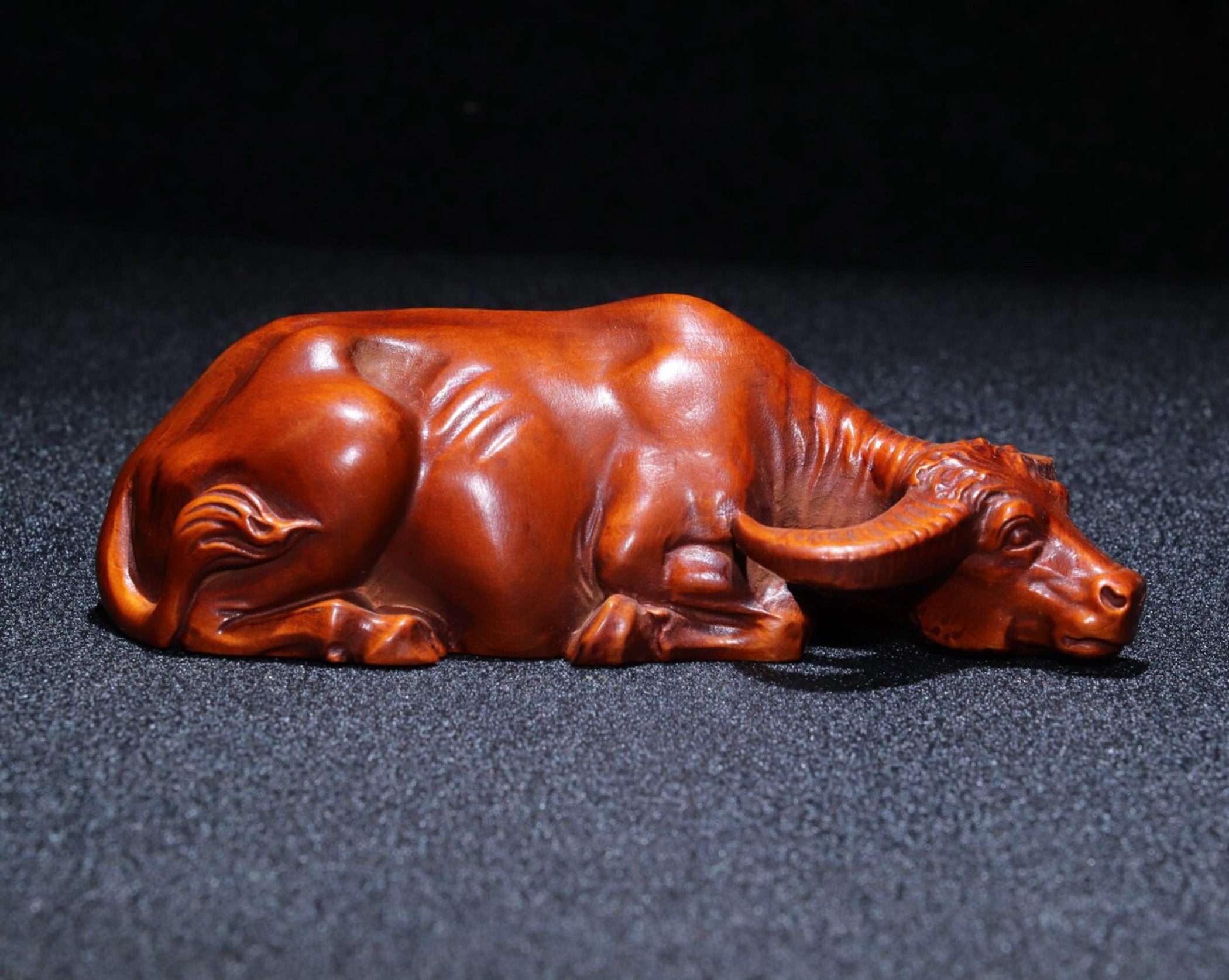 Collection of Chinese Antique Boxwood Carved Ox Ox Statue.nn - Etsy