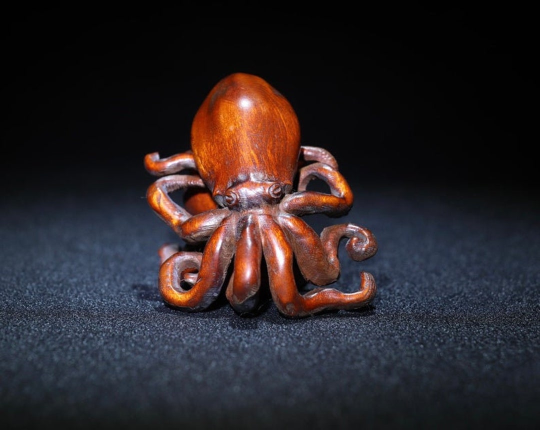 Chinese Antique Natural Boxwood Octopus Statue is Pure Hand - Etsy