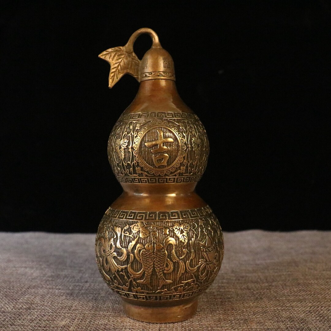 Chinese Antique Pure Copper Auspicious Gourd - Etsy