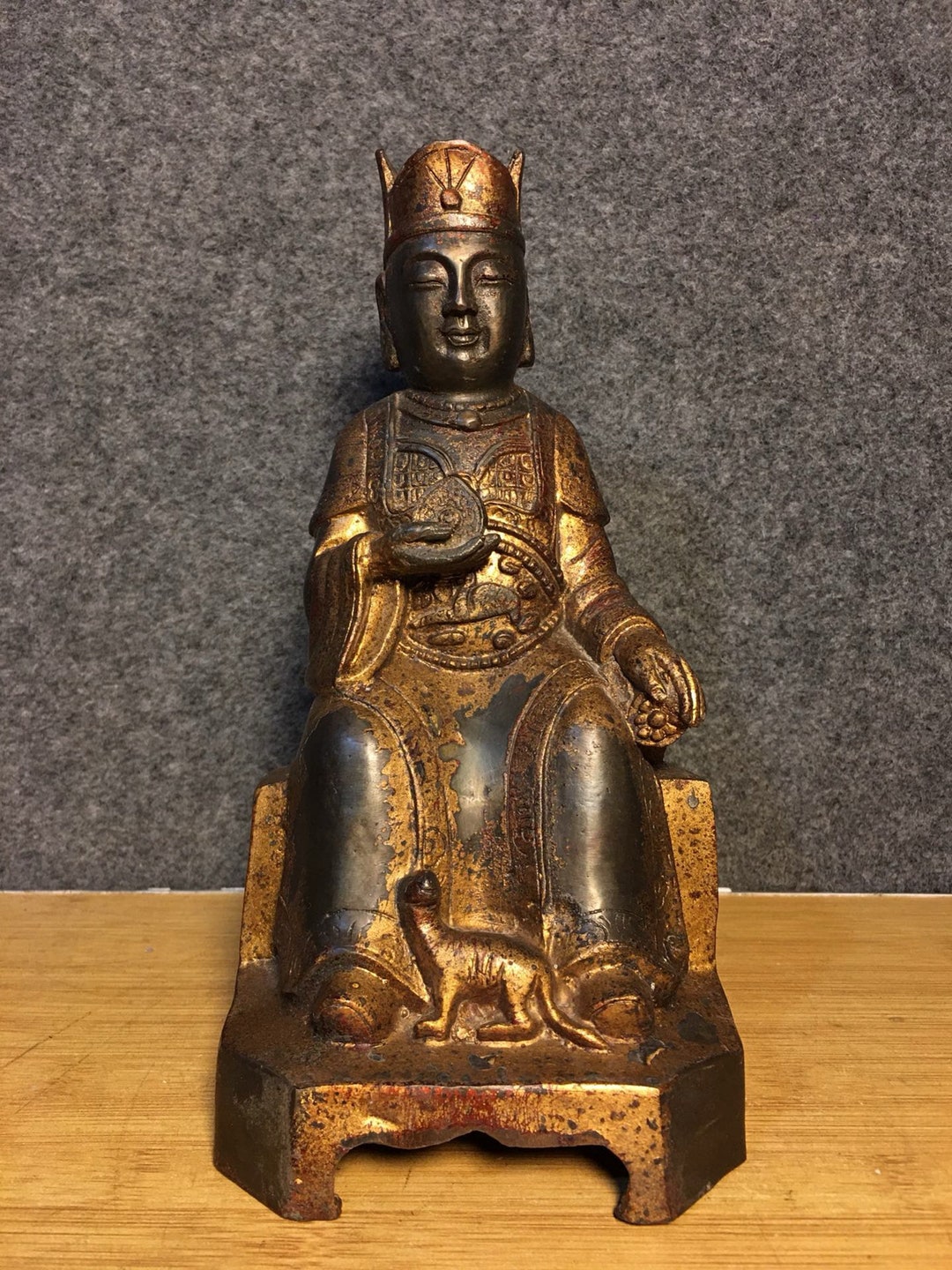 Chinese Antique Pure Copper God of Wealth - Etsy