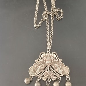 Chinese Antique Butterfly Longevity Lock Necklace - Etsy