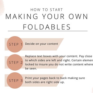 Horizontal Interactive Notebook Foldable CANVA Template - Etsy