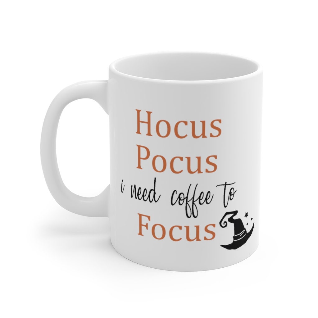 Hocus Pocus I Need Coffee to Focus Hocus Pocus Mug Halloween - Etsy Sweden