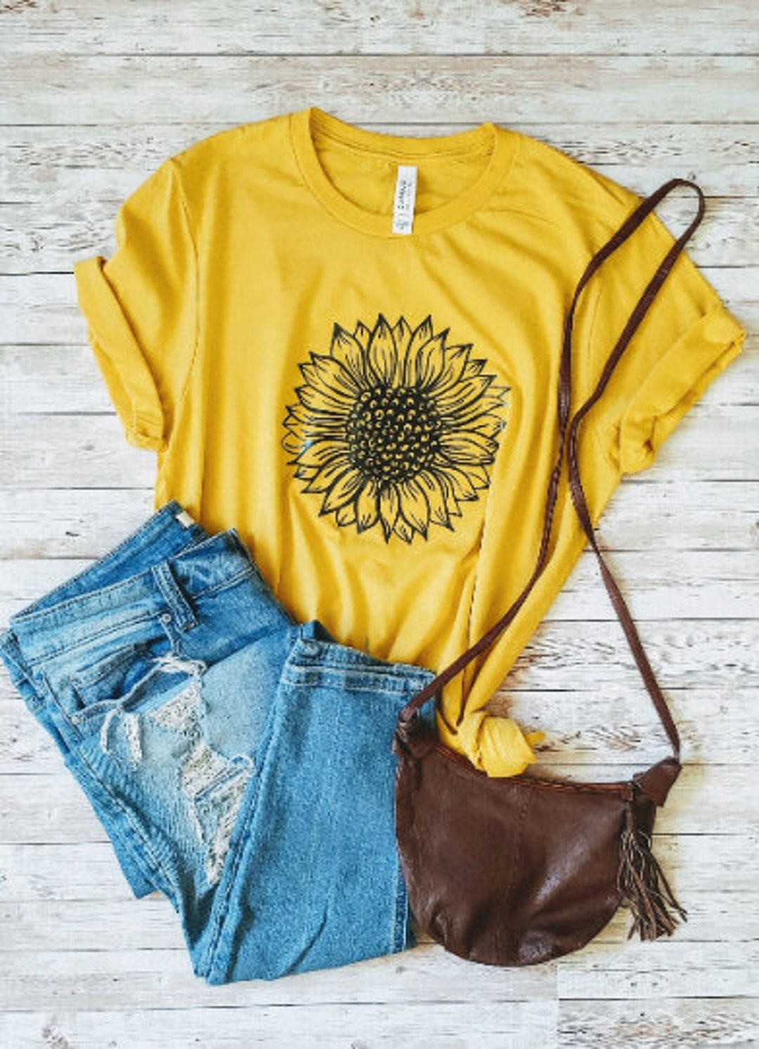 Sunflower Shirt, Sunflower T-shirt, Spring Shirt, Summer Shirt ...
