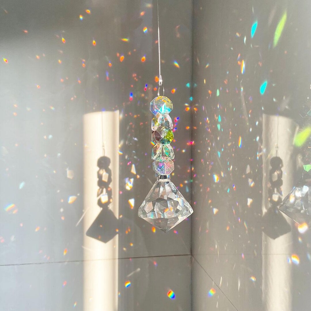 Suncatcher Window Prism Crystal,rainbow Catcher,crystal Prism Suncatcher,ab Crystal Beads With ...