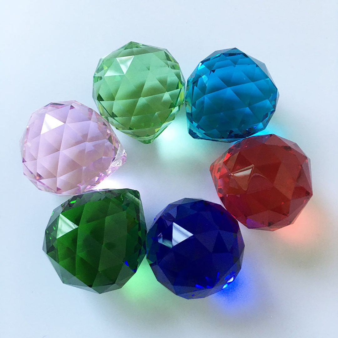 6 Pcs Crystal Ball Chandelier,prism Crystal Ball for Window Hanging ...