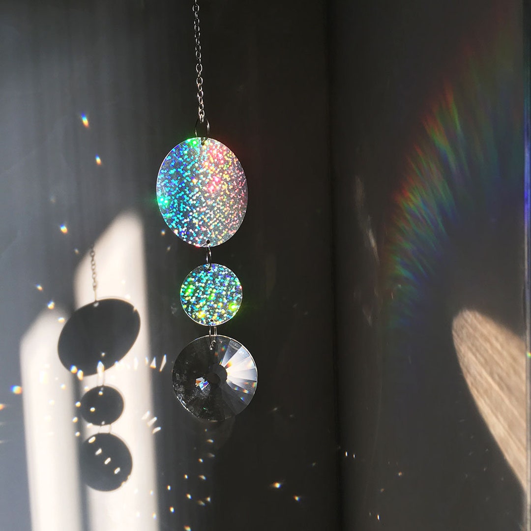 Silver Suncatchers Crystal,hanging Prism Crystal,window Prism,rainbow ...