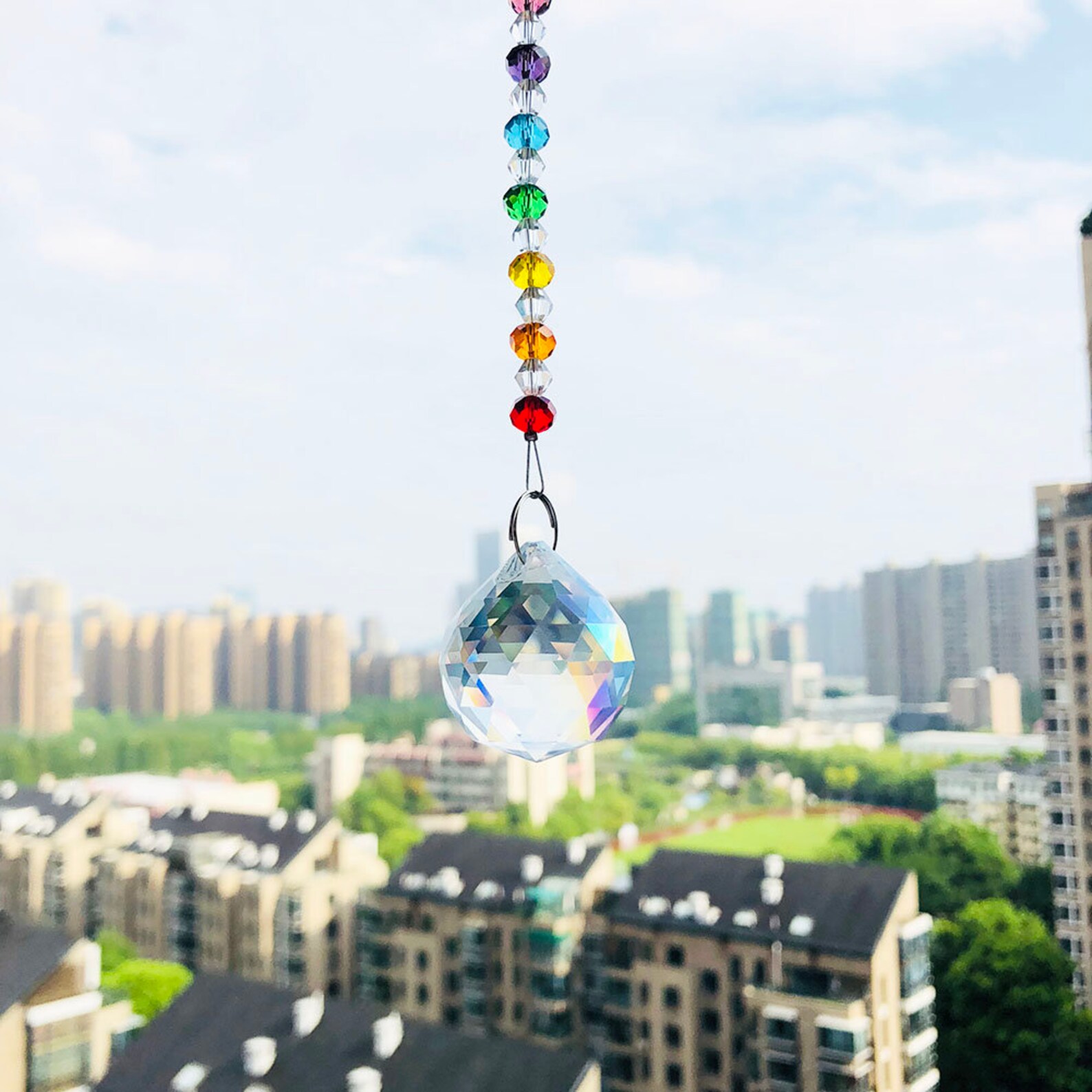 Prism Suncatcher Hanging Window Crystalsrainbow Light - Etsy