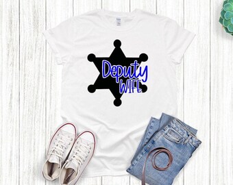 Deputy Mom Law Enforcement Family Short-sleeve Unisex T-shirt - Etsy