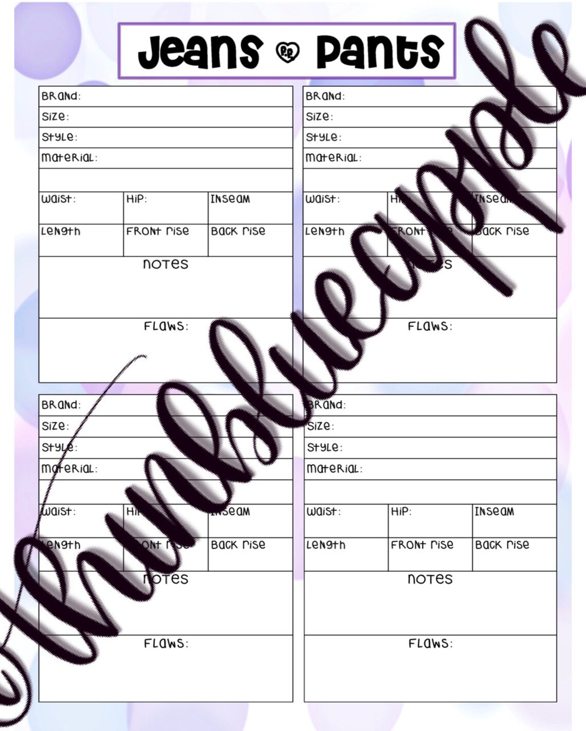 Poshmark Categorized Product Listing Tracker Templates, Inventory ...