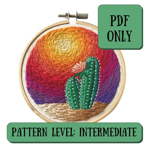 Desert Mountain Moon Sunset Pattern Instructions PDF ONLY - Etsy