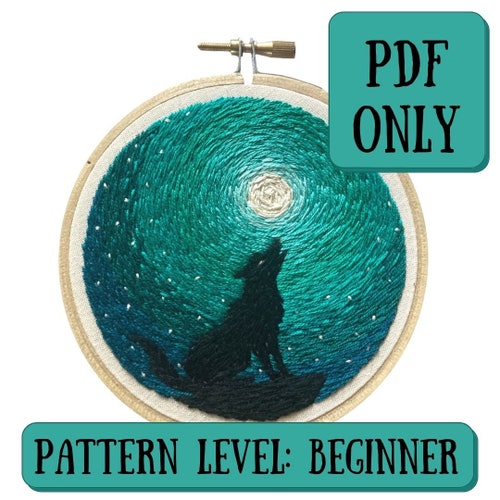 Wolf in the Moonlight Pattern Instructions PDF ONLY - Etsy