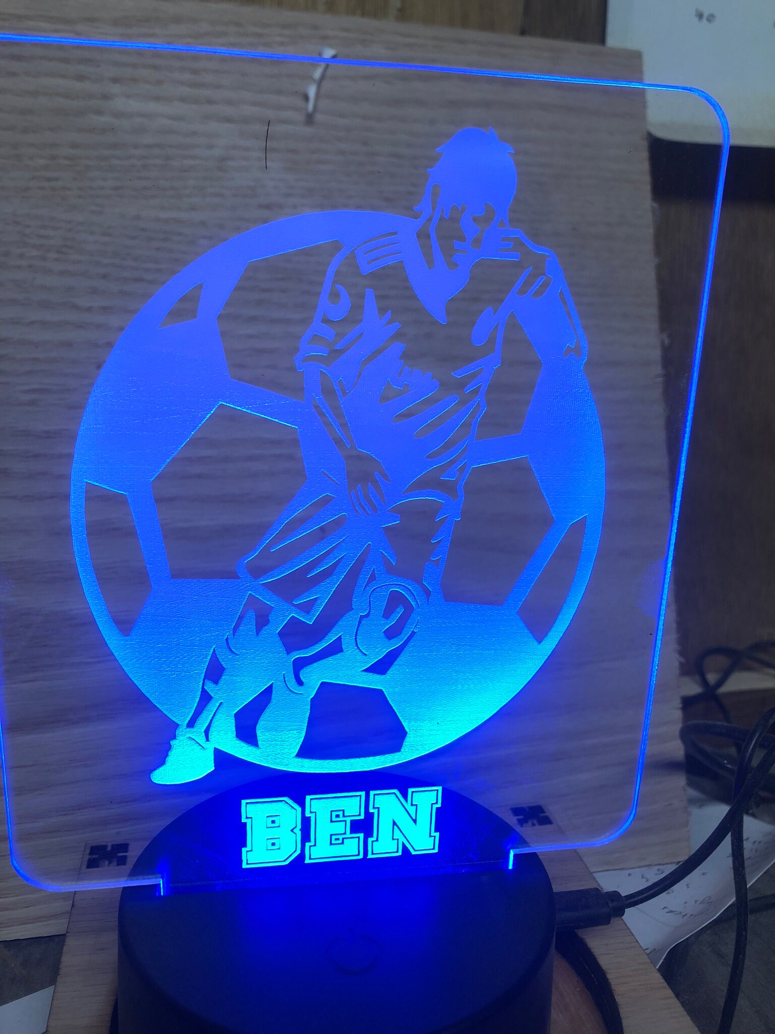 Soccer Male SVG, Digital File , Led Nightlight Glowforge , Laser File ...