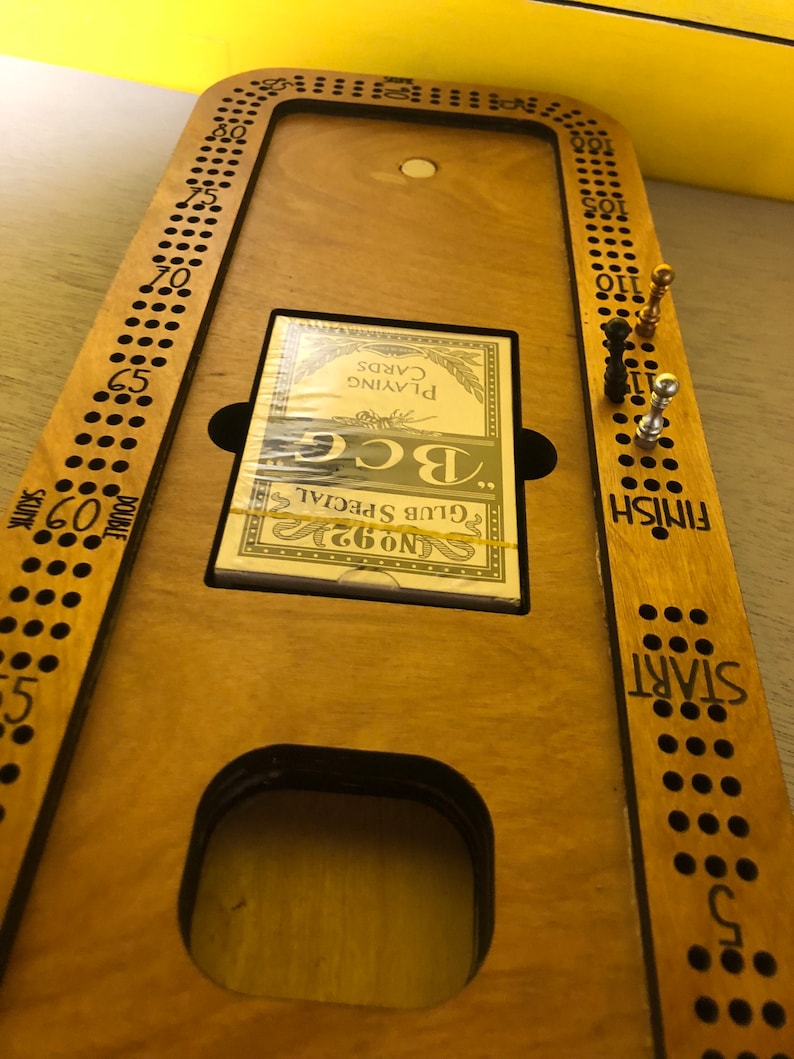 Cribbage Board Laser SVG File: 3-track Design With Instructions - Etsy