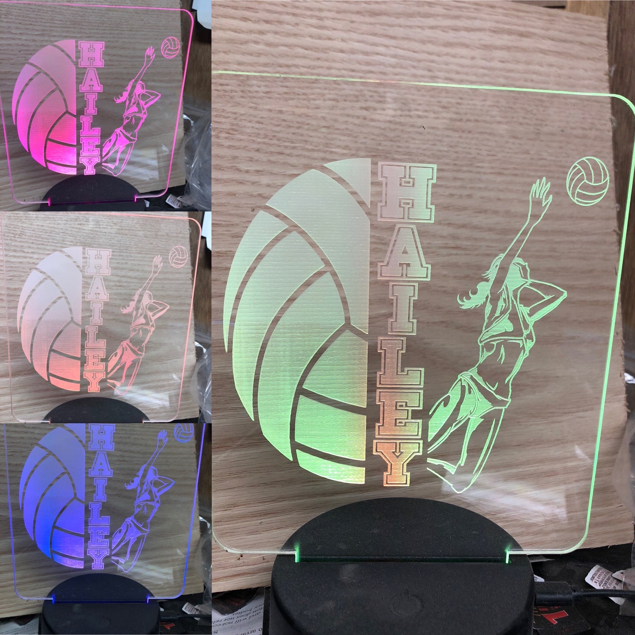 Volleyball Girl SVG Digital File Led Nightlight Glowforge - Etsy