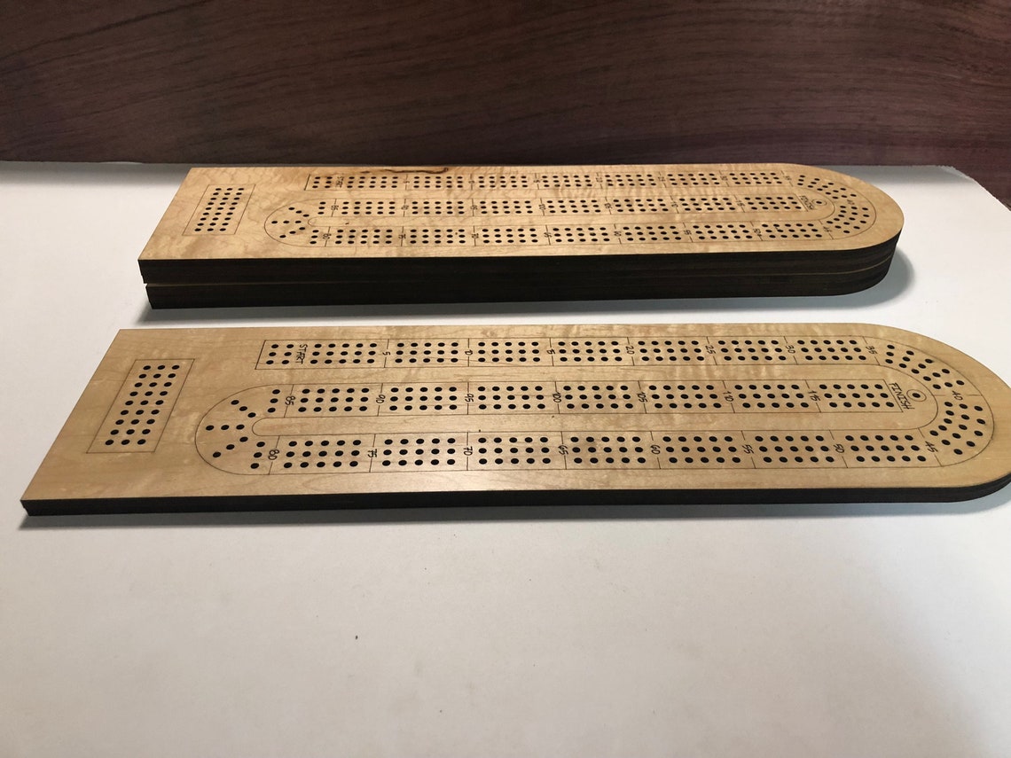 Cribbage Board Laser File SVG File 3 Tracks Glowforge - Etsy
