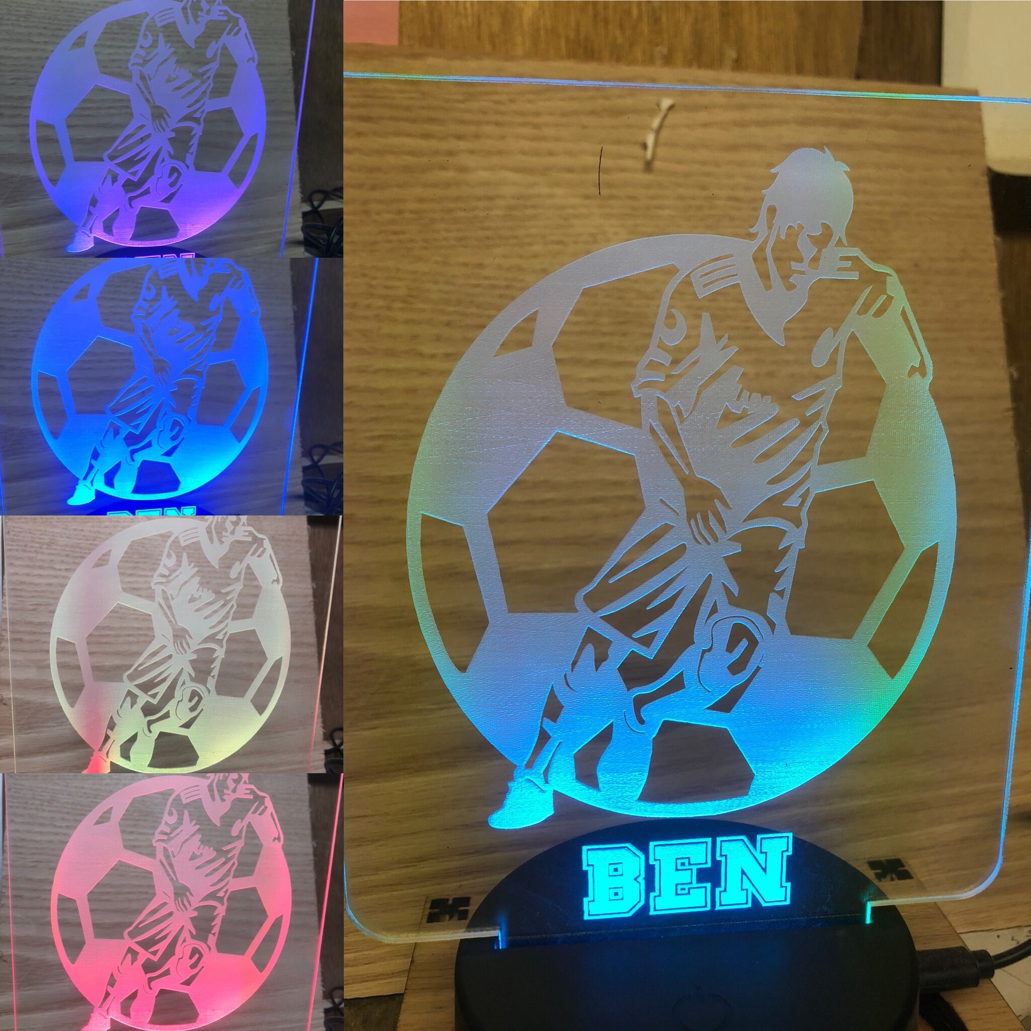 Soccer Male SVG, Digital File , Led Nightlight Glowforge , Laser File ...