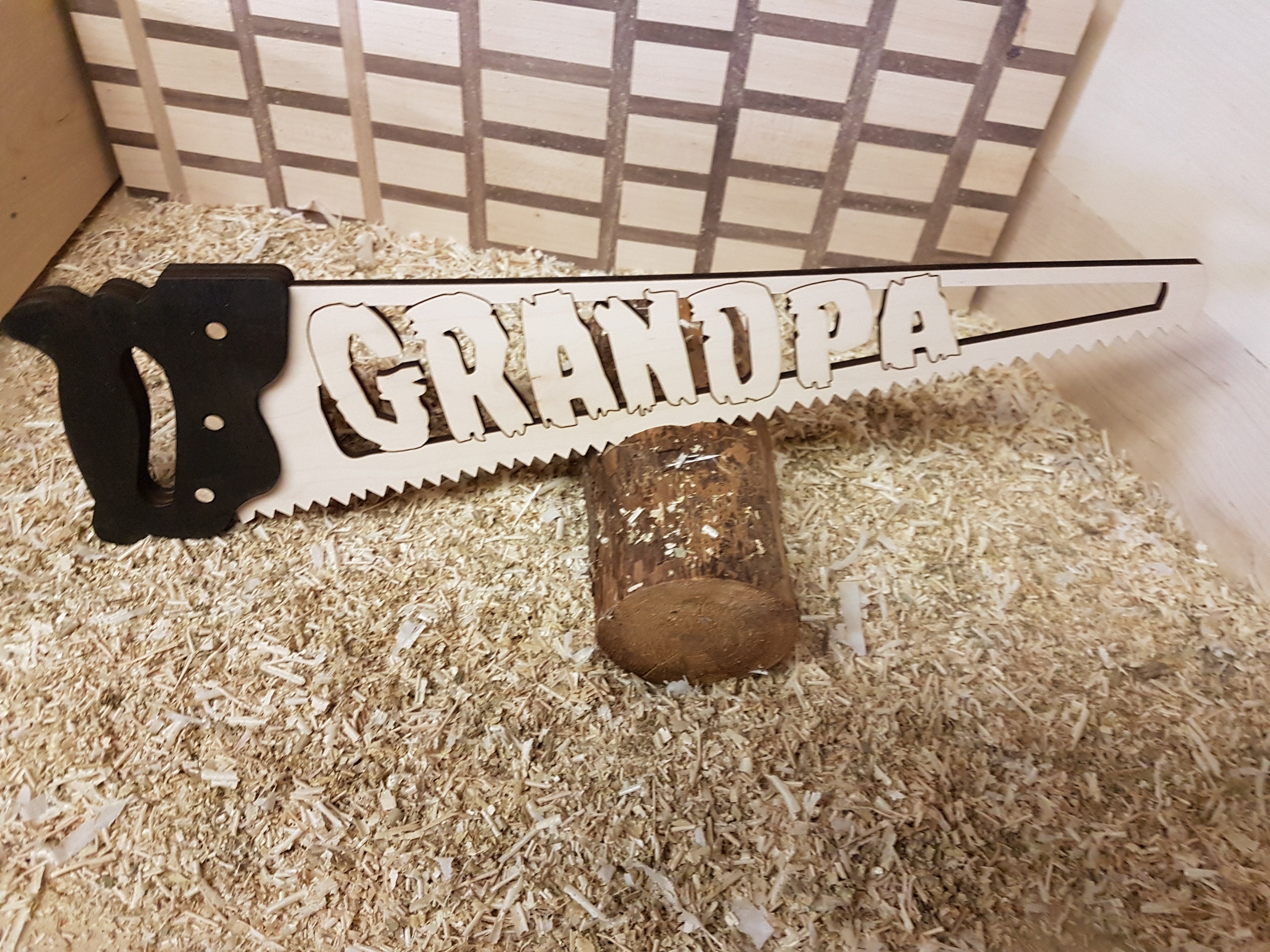 Handsaw Grandpa , Garage Decoration , Shed Decor ,wooden Saw Blade Cut ...