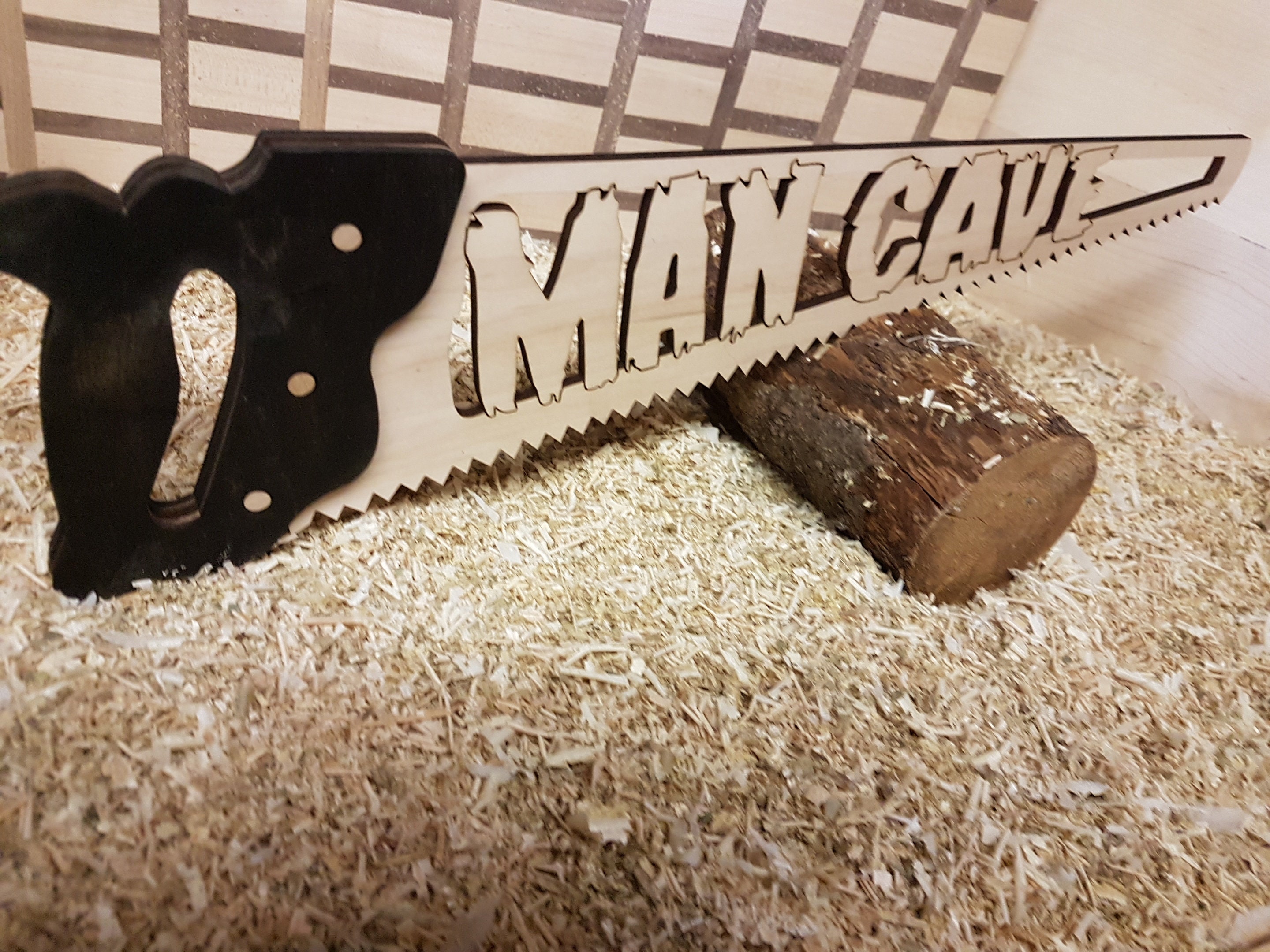 Handsaw Man Cave, Garage Decoration , Shed Decor ,wooden Saw Blade Cut ...