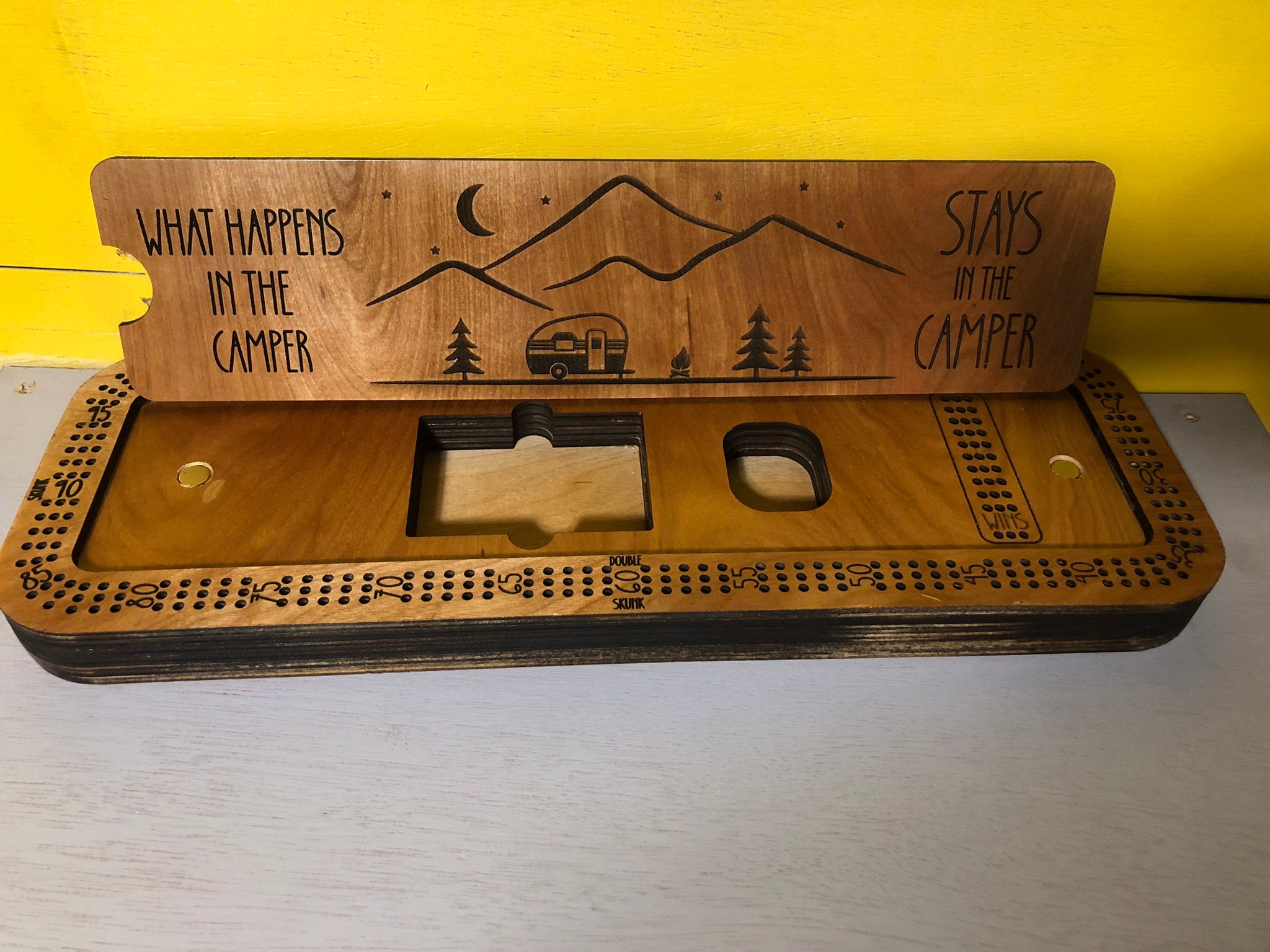 Cribbage Board Laser SVG File: 3-track Design With Instructions - Etsy