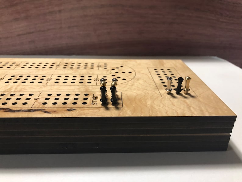 Laser Cut Cribbage Board SVG File: 3-track Design (digital Download ...