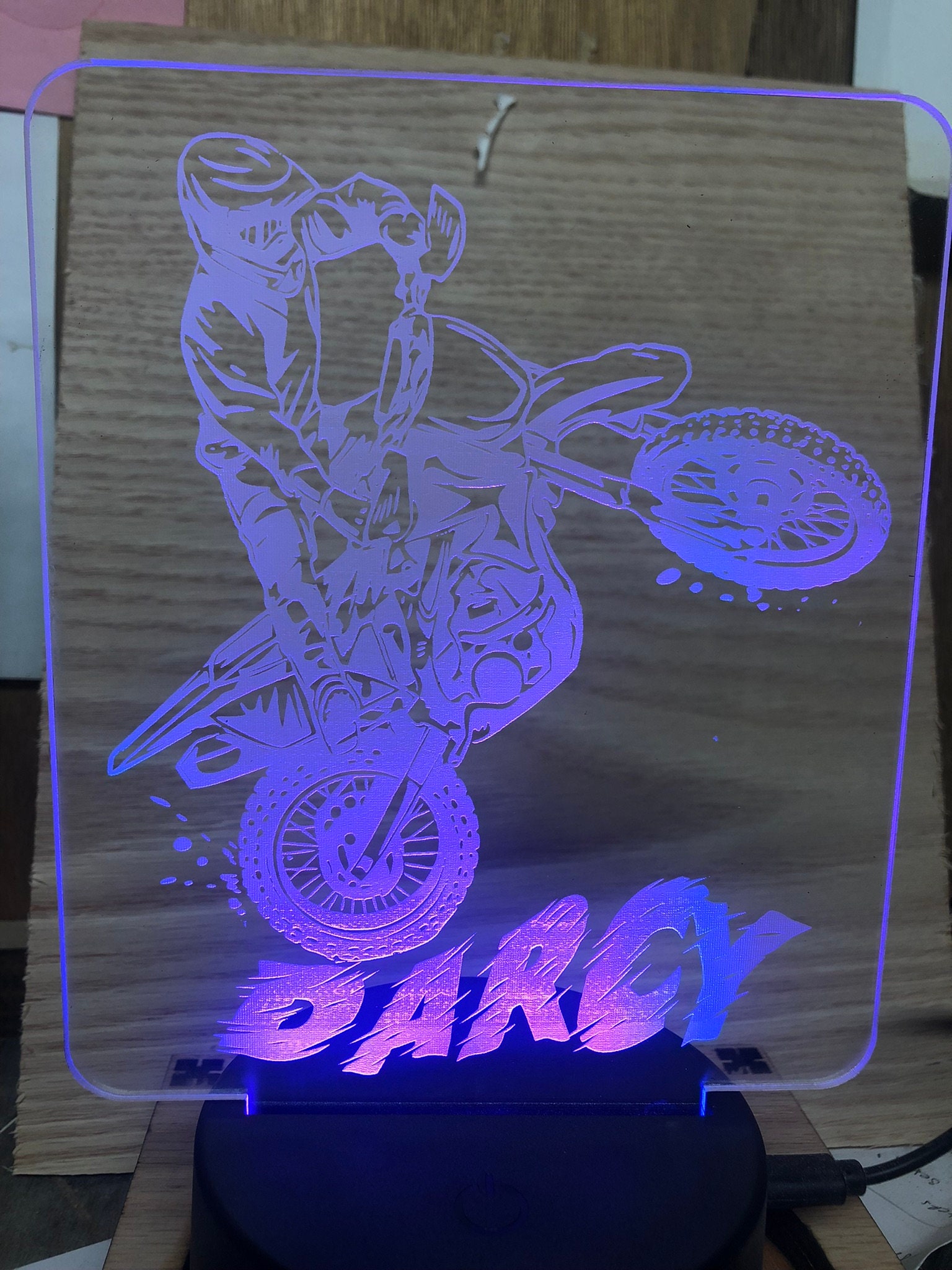 Dirtbiker SVG, Digital File , Led Nightlight Glowforge , Laser File ...