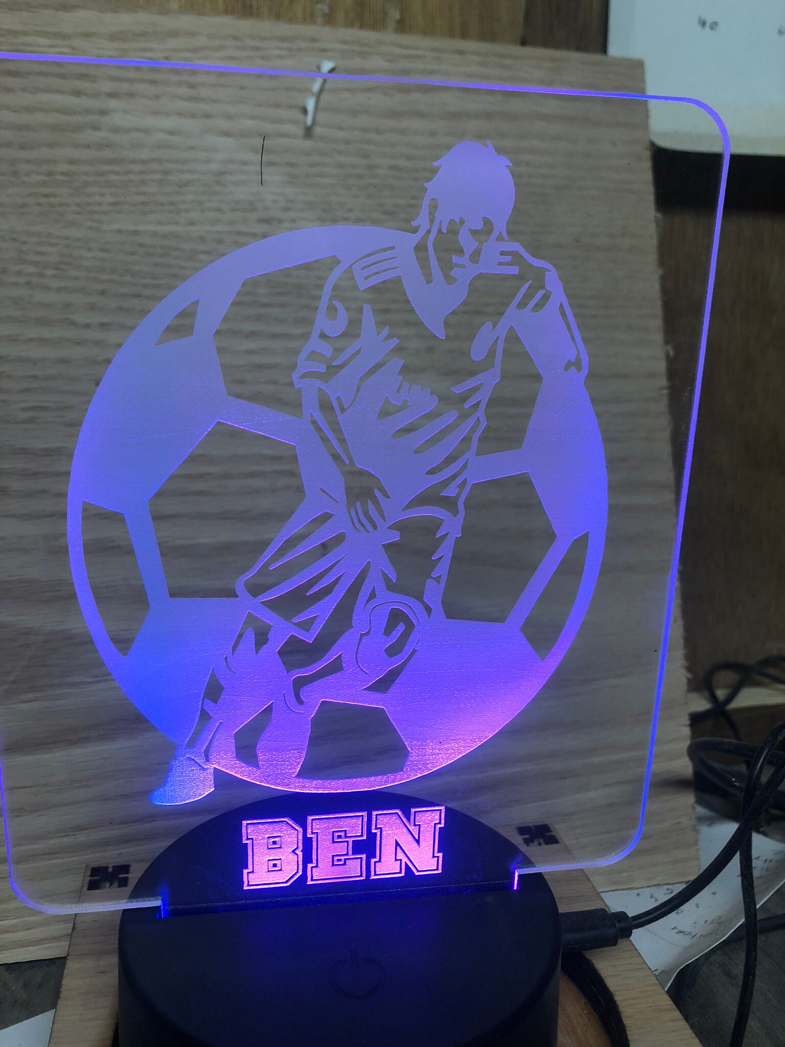 Soccer Male SVG, Digital File , Led Nightlight Glowforge , Laser File ...