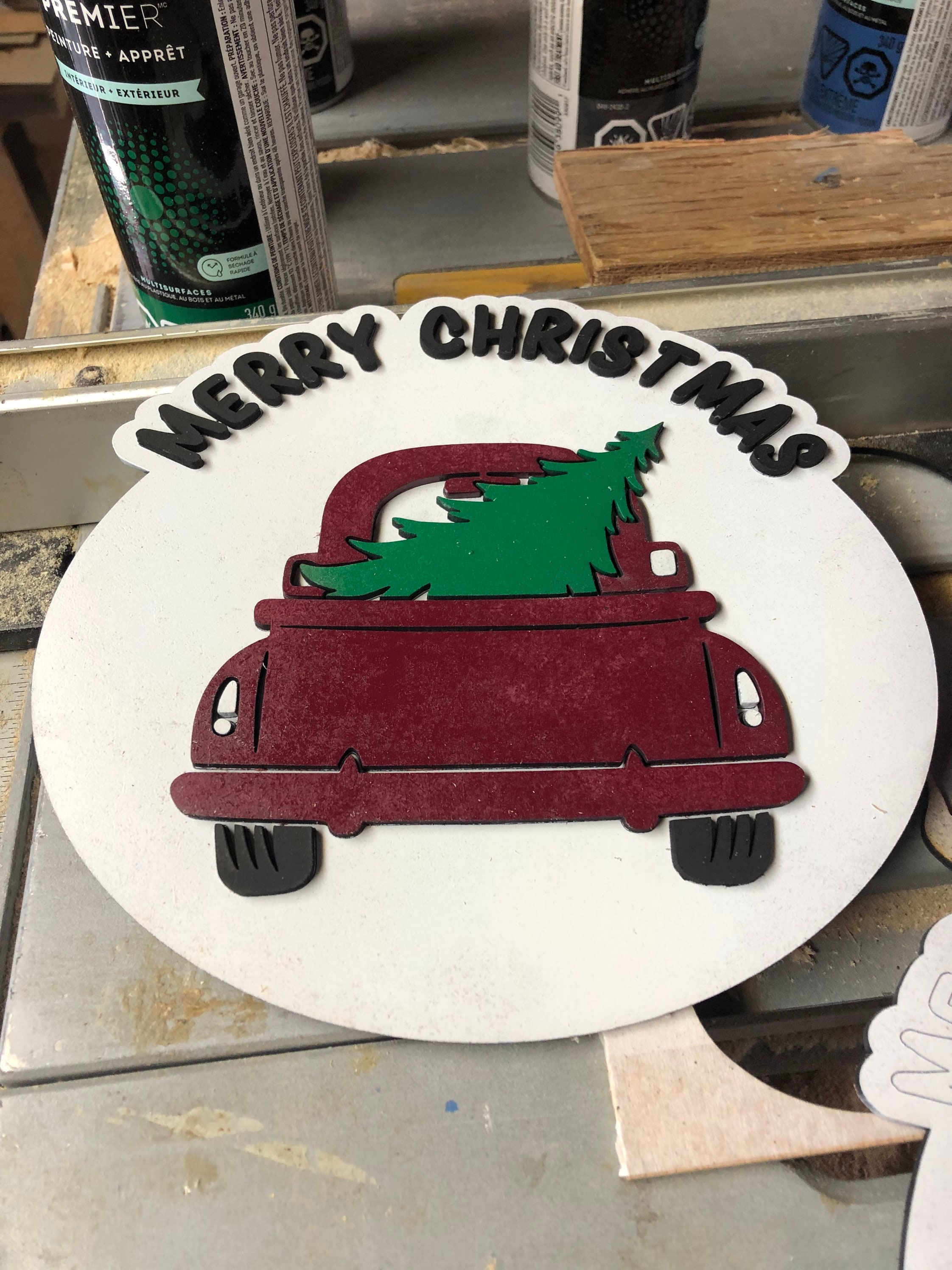 Christmas Truck SVG Laser Cut File: Vintage Interchangeable Design ...