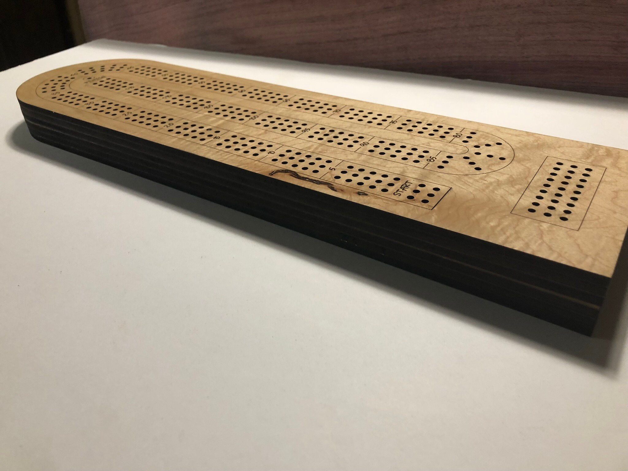 Cribbage Board Laser File SVG File 3 Tracks Glowforge - Etsy Canada