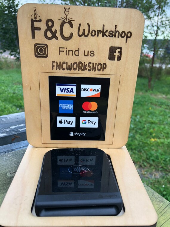 Shopify Reader Dock Shopify Payment Sign Laser Cut File - Etsy