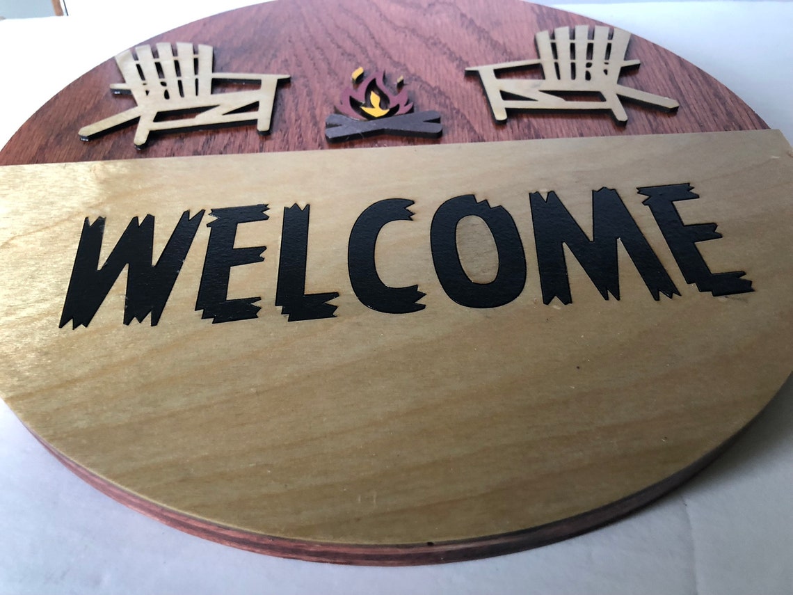 Laser Cut Welcome Sign SVG Digital File for Laser Cut and - Etsy