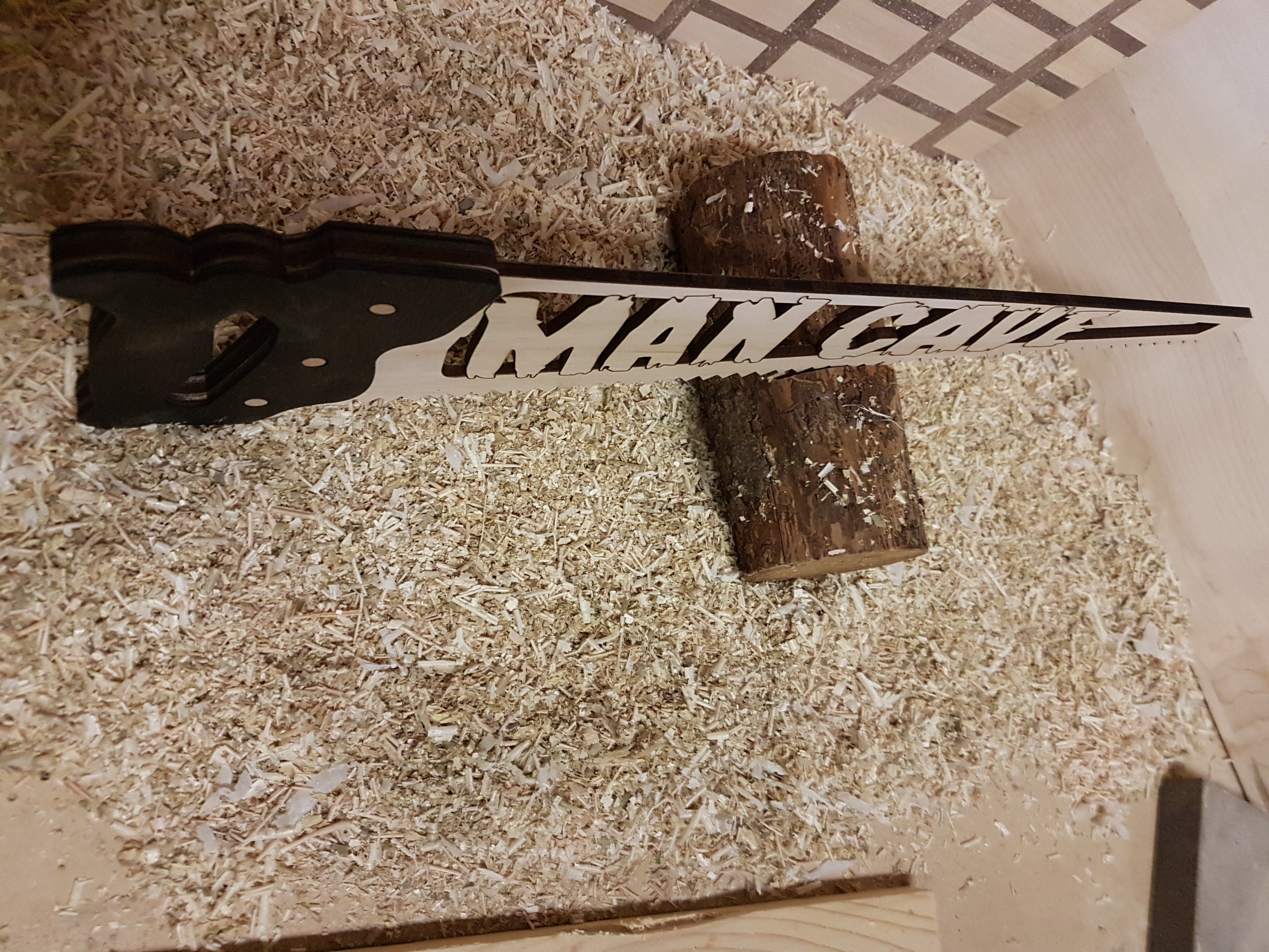 Handsaw Man Cave, Garage Decoration , Shed Decor ,wooden Saw Blade Cut ...