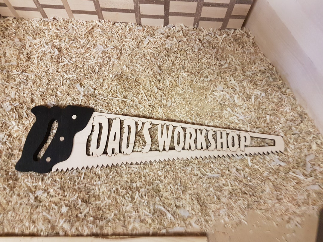 Handsaw Dad's Workshop , Garage Decoration , Shed Decor ,wooden Saw ...