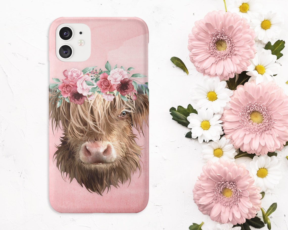 Highland Cow Painting Phone Case Highland Cow Iphone Case - Etsy