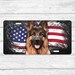Patriotic German Shepherd License Plate • American Flag German Shepherd ...